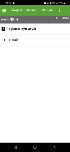 Avvik og RUH - Proresult